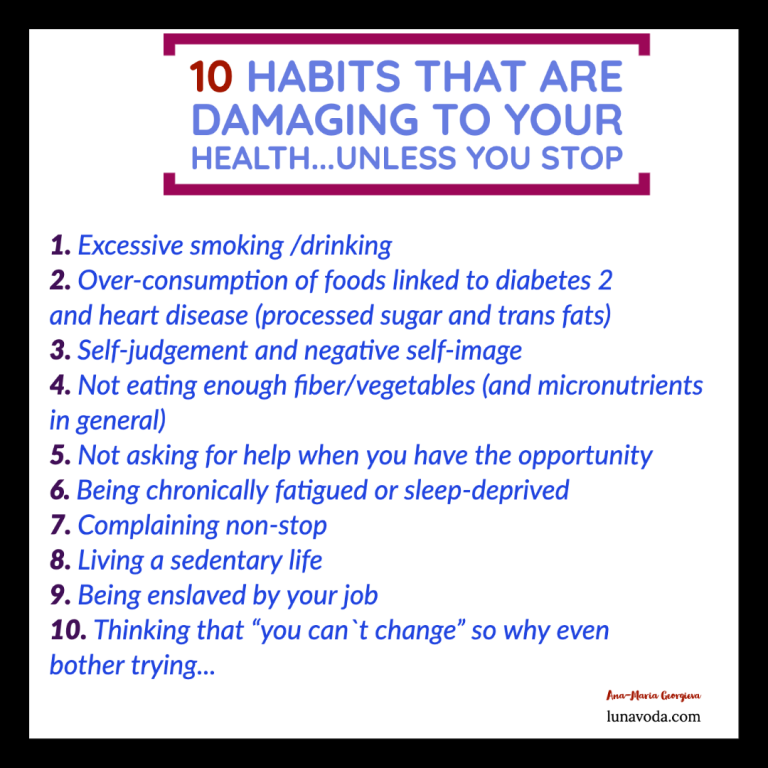 10 Bad Habits To Improve - Luna Voda Coaching | Next Level Coaching